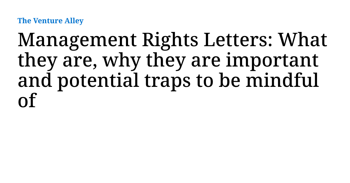 Management Rights Letters: What they are, why they are important and ...