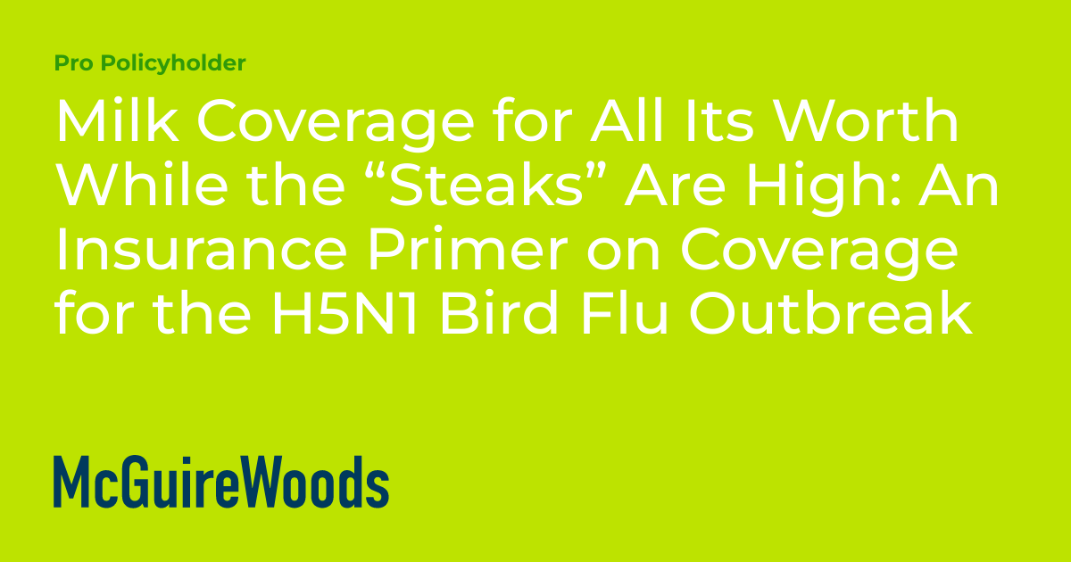Milk Coverage for All Its Worth While the “Steaks” Are High: An ...