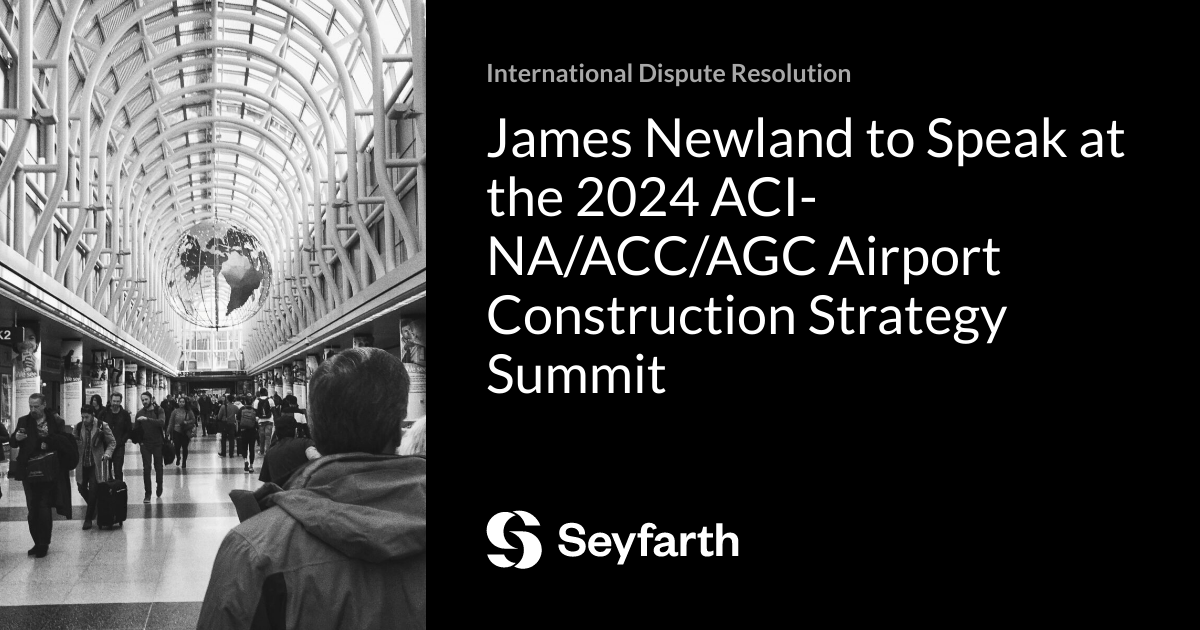 James Newland to Speak at the 2024 ACI-NA/ACC/AGC Airport Construction ...
