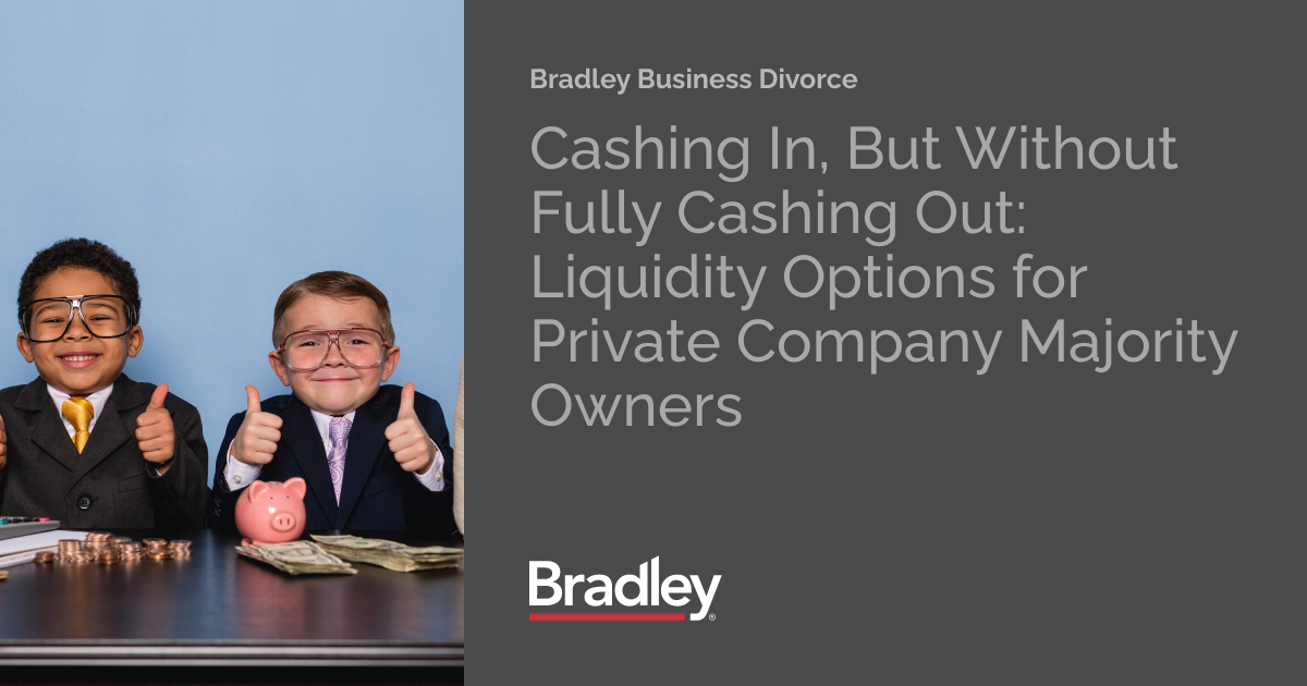 Cashing In, But Without Fully Cashing Out: Liquidity Options for ...