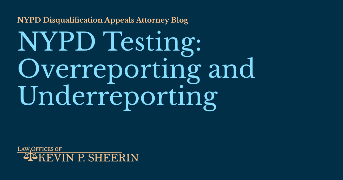 NYPD Testing: Overreporting and Underreporting