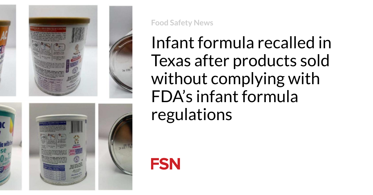 Infant formula recalled in Texas after products sold without complying ...