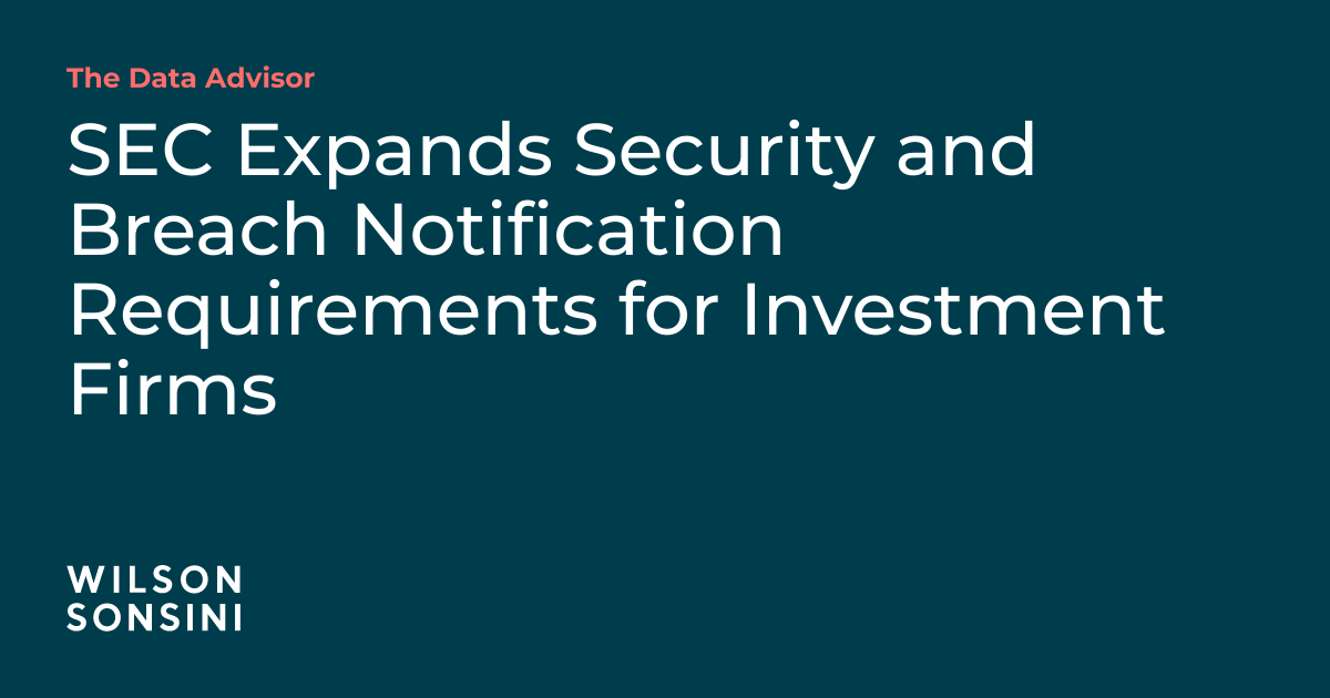 SEC Expands Security and Breach Notification Requirements for ...