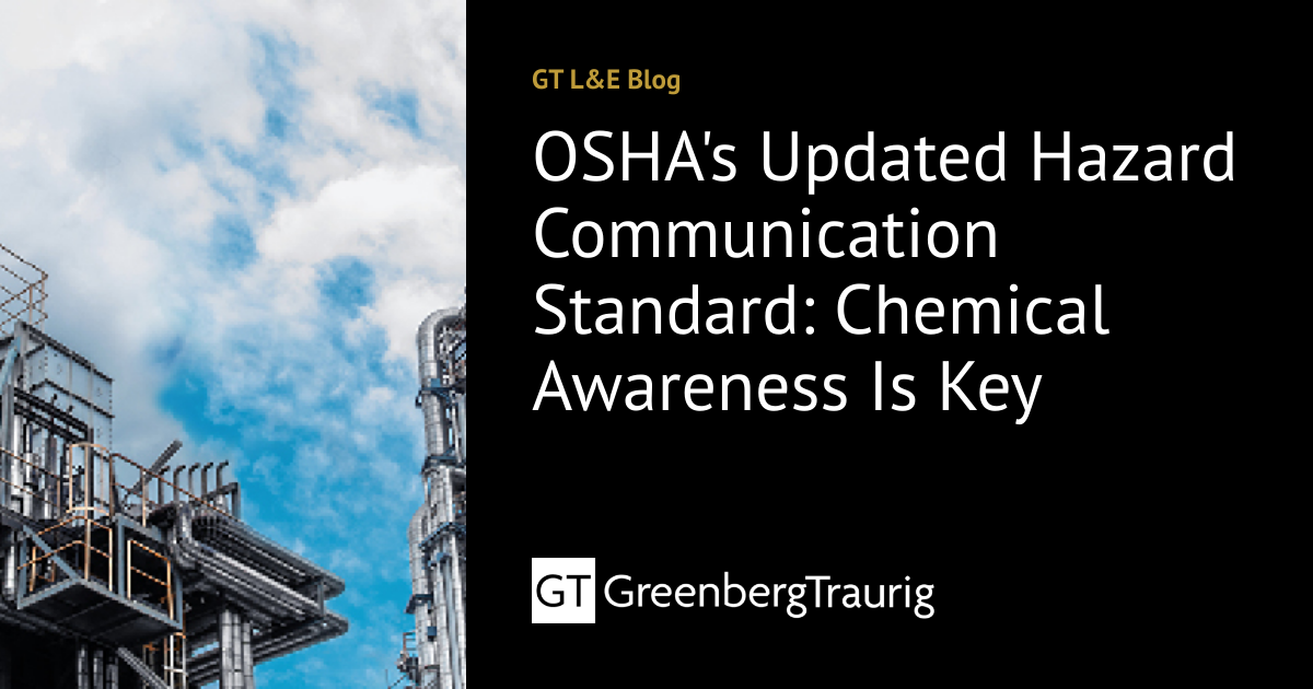OSHA's Updated Hazard Communication Standard: Chemical Awareness Is Key ...