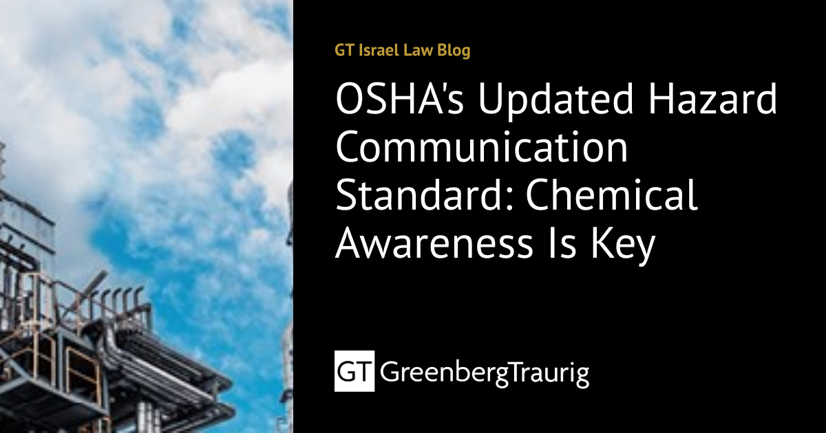 OSHA's Updated Hazard Communication Standard: Chemical Awareness Is Key ...