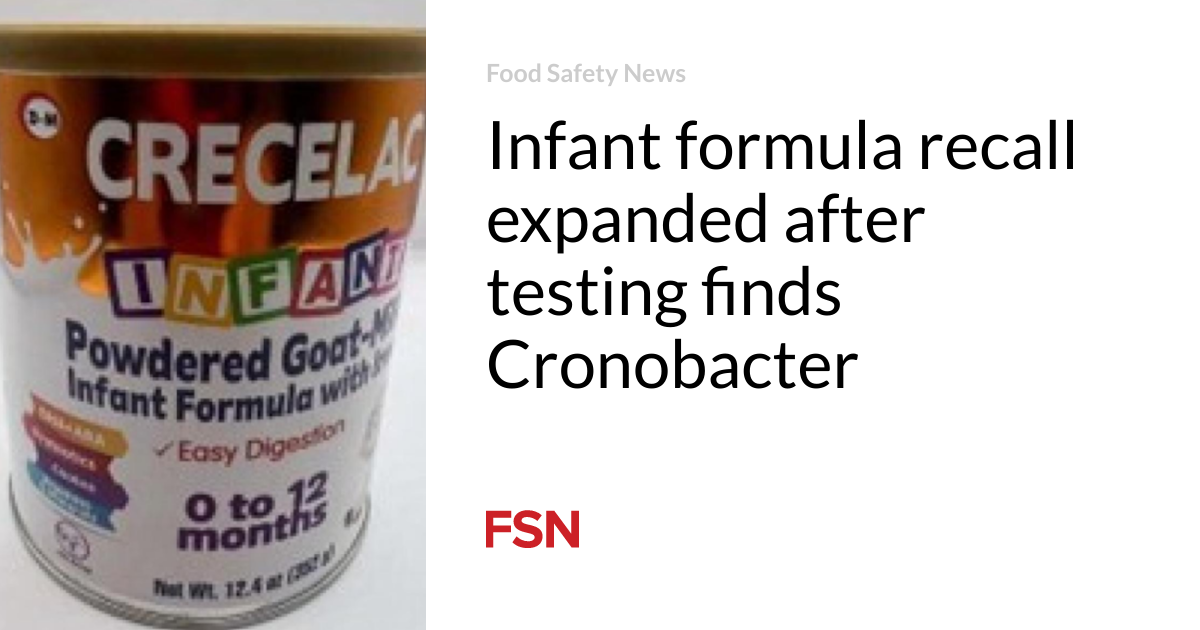 Infant formula recall expanded after testing finds Cronobacter | Food ...