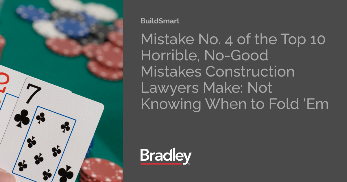 Mistake No. 4 of the Top 10 Horrible, No-Good Mistakes Construction ...