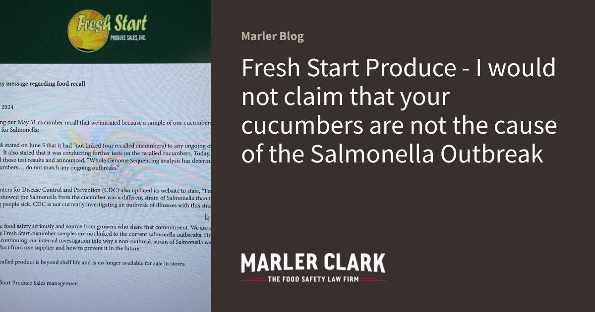 Fresh Start Produce - I would not claim that your cucumbers are not the ...