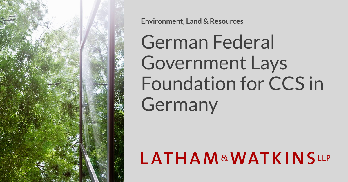 German Federal Government Lays Foundation for CCS in Germany ...