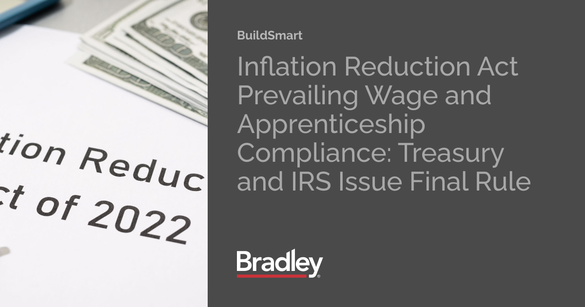 Inflation Reduction Act Prevailing Wage and Apprenticeship Compliance ...