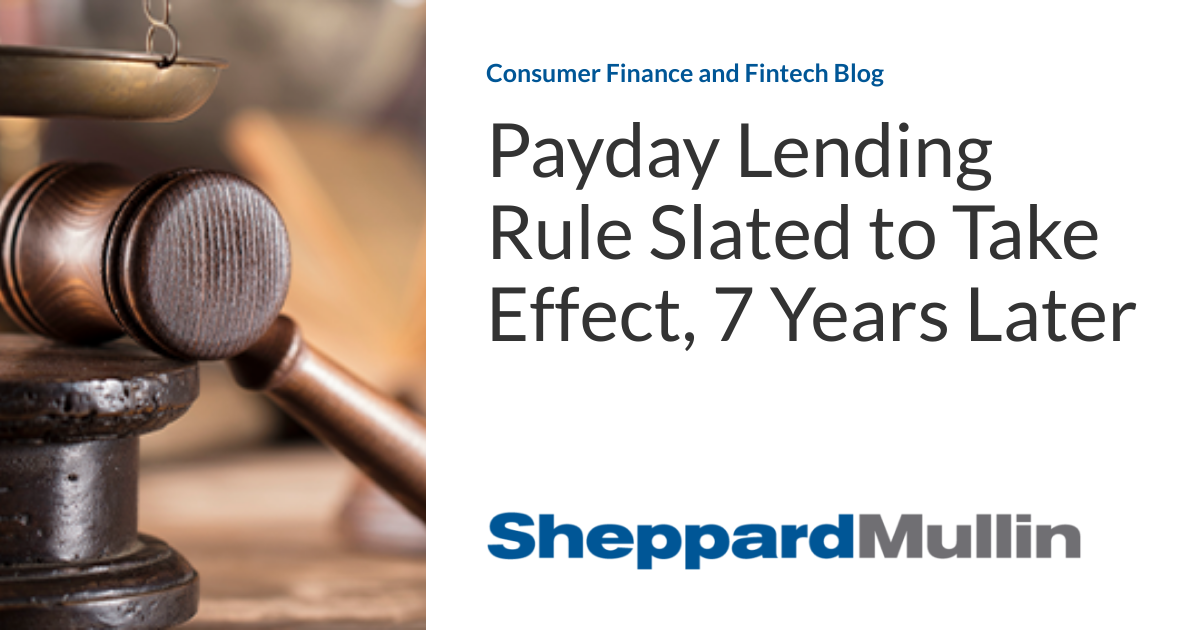 Payday Lending Rule Slated to Take Effect, 7 Years Later | Consumer ...