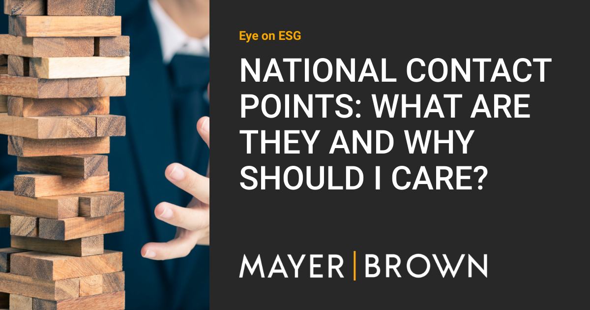 NATIONAL CONTACT POINTS: WHAT ARE THEY AND WHY SHOULD I CARE? | Eye on ESG