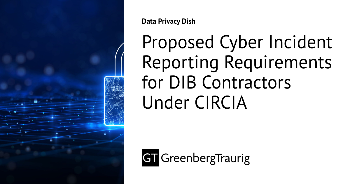 Proposed Cyber Incident Reporting Requirements for DIB Contractors ...