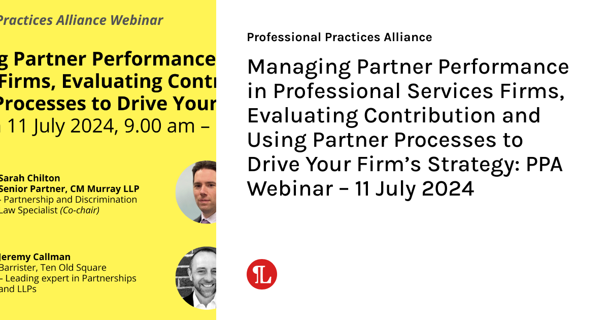 Managing Partner Performance in Professional Services Firms, Evaluating ...