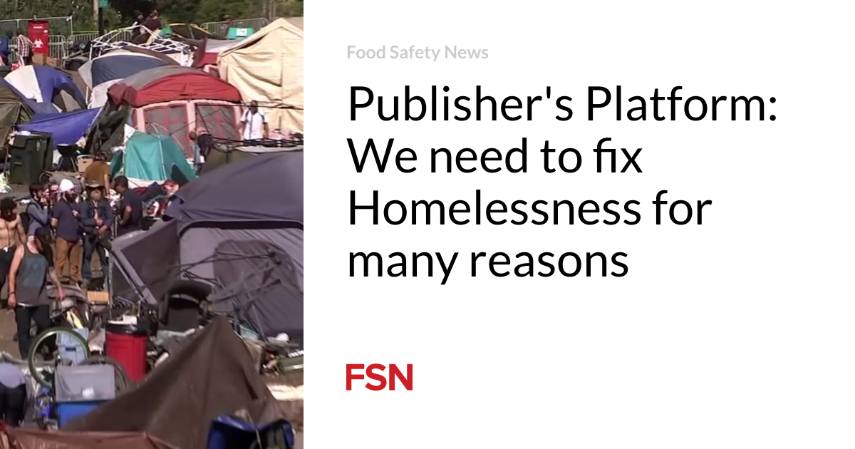 Publisher's Platform: We need to fix Homelessness for many reasons ...