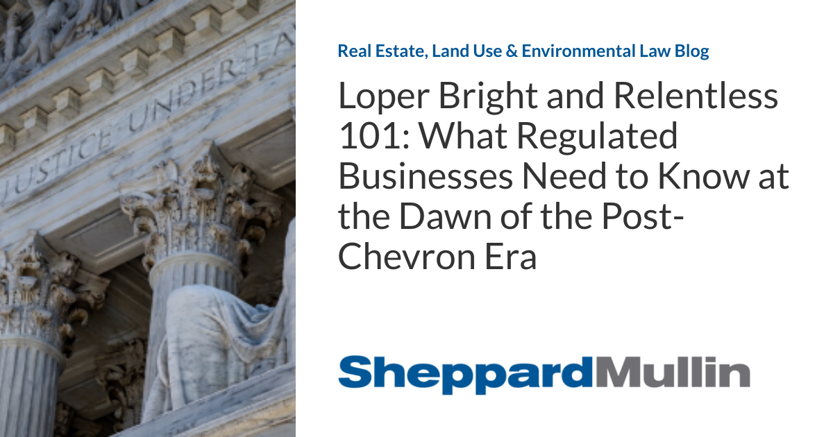 Loper Bright and Relentless 101: What Regulated Businesses Need to Know at the Dawn of the Post ...