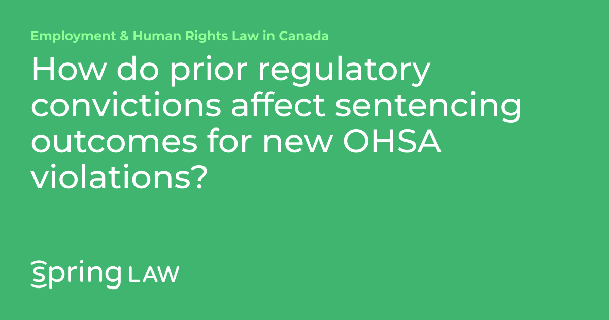 How do prior regulatory convictions affect sentencing outcomes for new ...