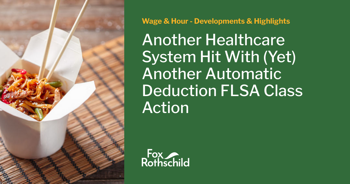 Another Healthcare System Hit With (Yet) Another Automatic Deduction ...