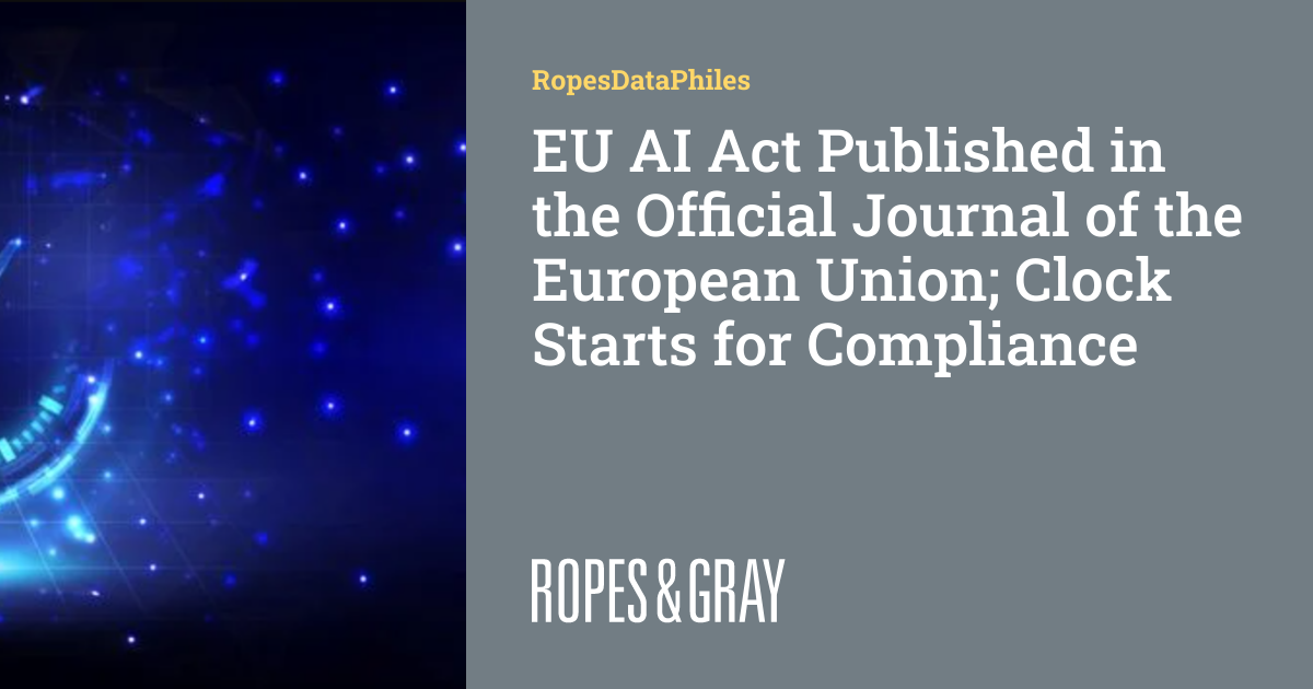 EU AI Act Published in the Official Journal of the European Union ...
