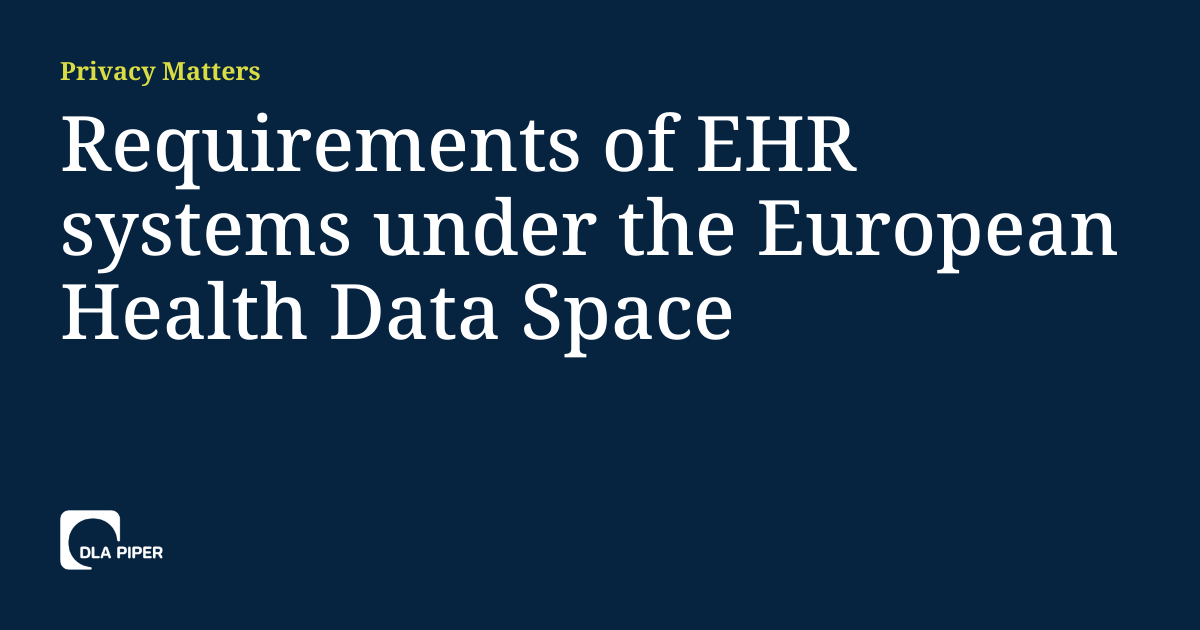 Requirements of EHR systems under the European Health Data Space ...