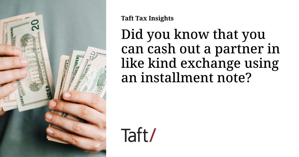 Did you know that you can cash out a partner in like kind exchange ...