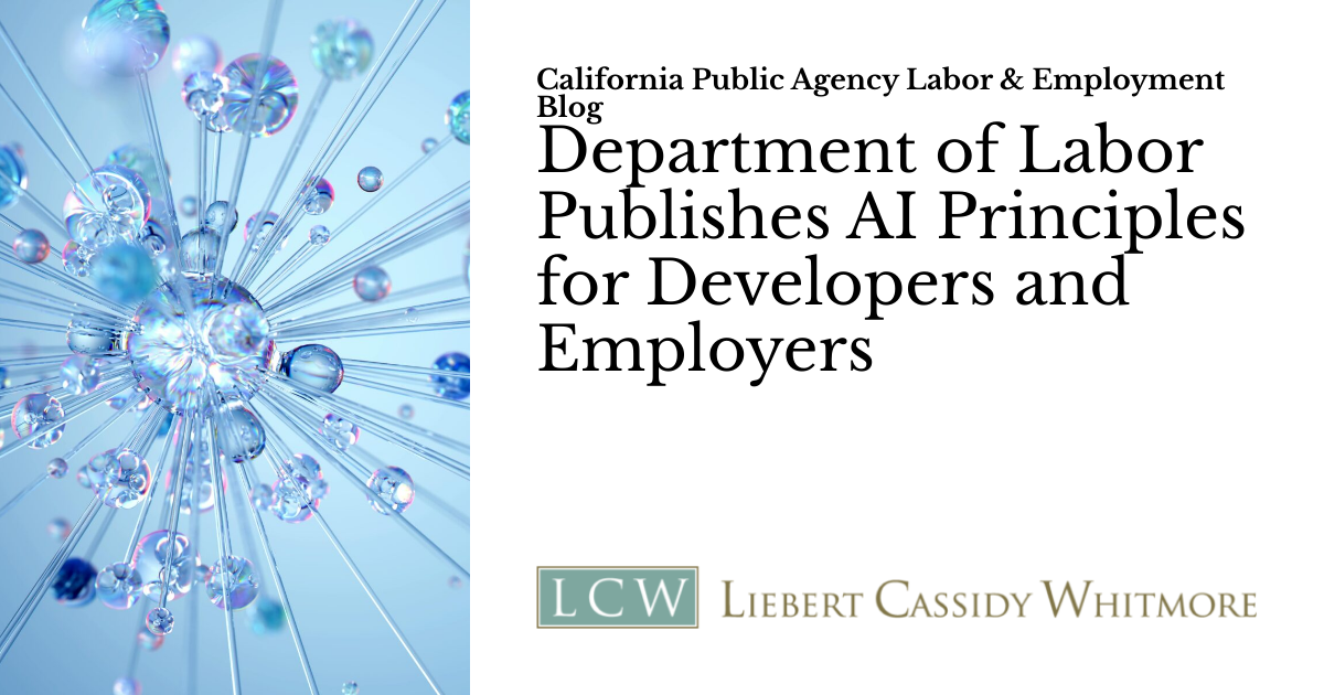 Department of Labor Publishes AI Principles for Developers and ...