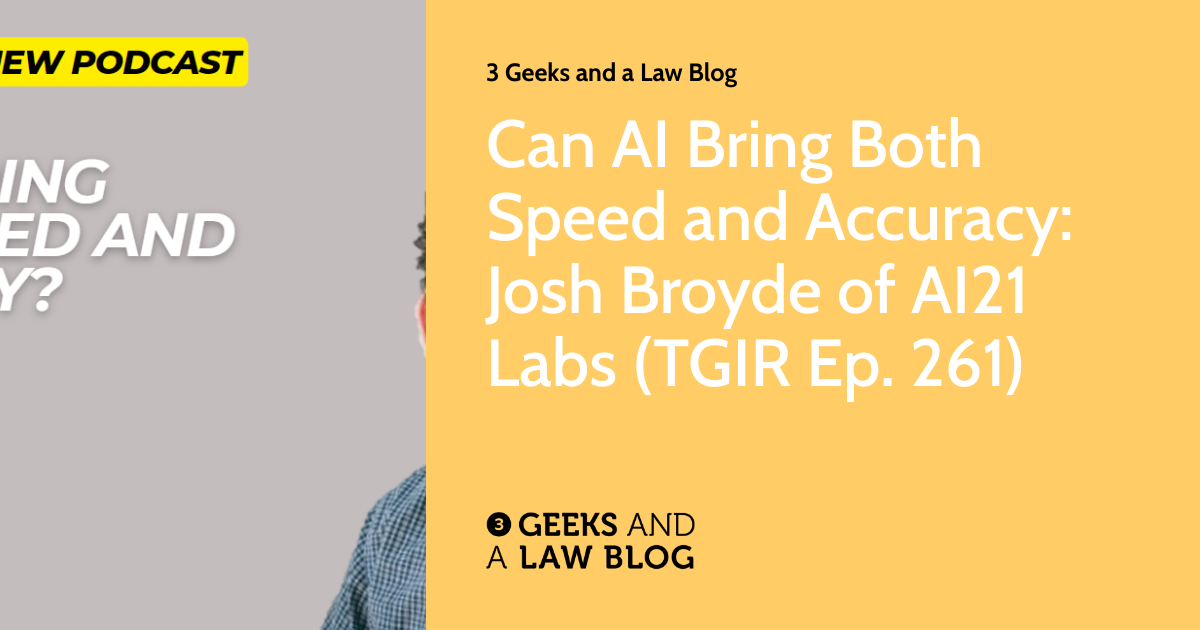 Can AI Bring Both Speed and Accuracy: Josh Broyde of AI21 Labs (TGIR Ep ...
