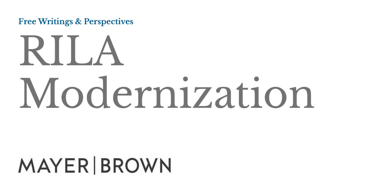 RILA Modernization | Free Writings & Perspectives