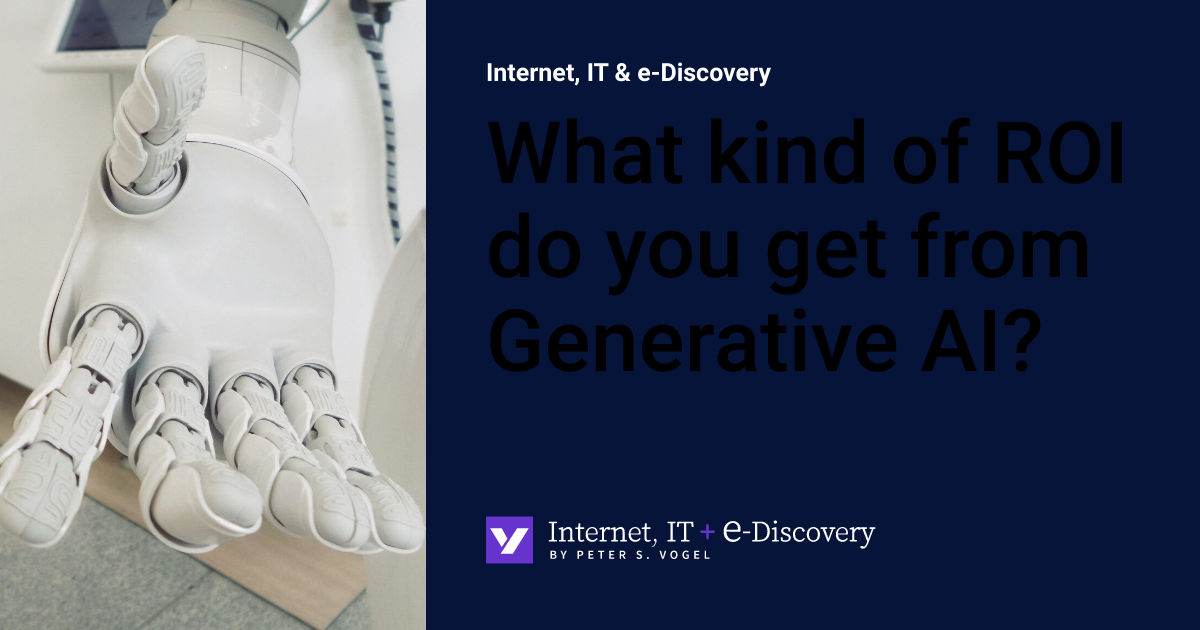 What kind of ROI do you get from Generative AI? | Internet, IT & e ...