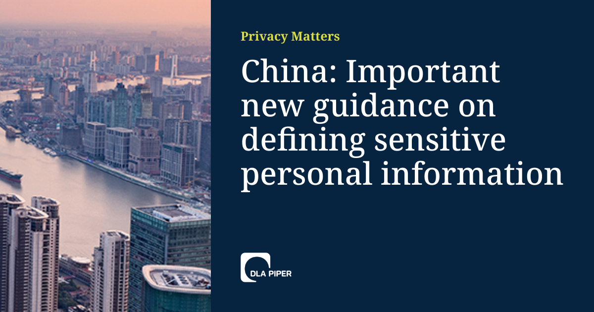 China: Important new guidance on defining sensitive personal ...