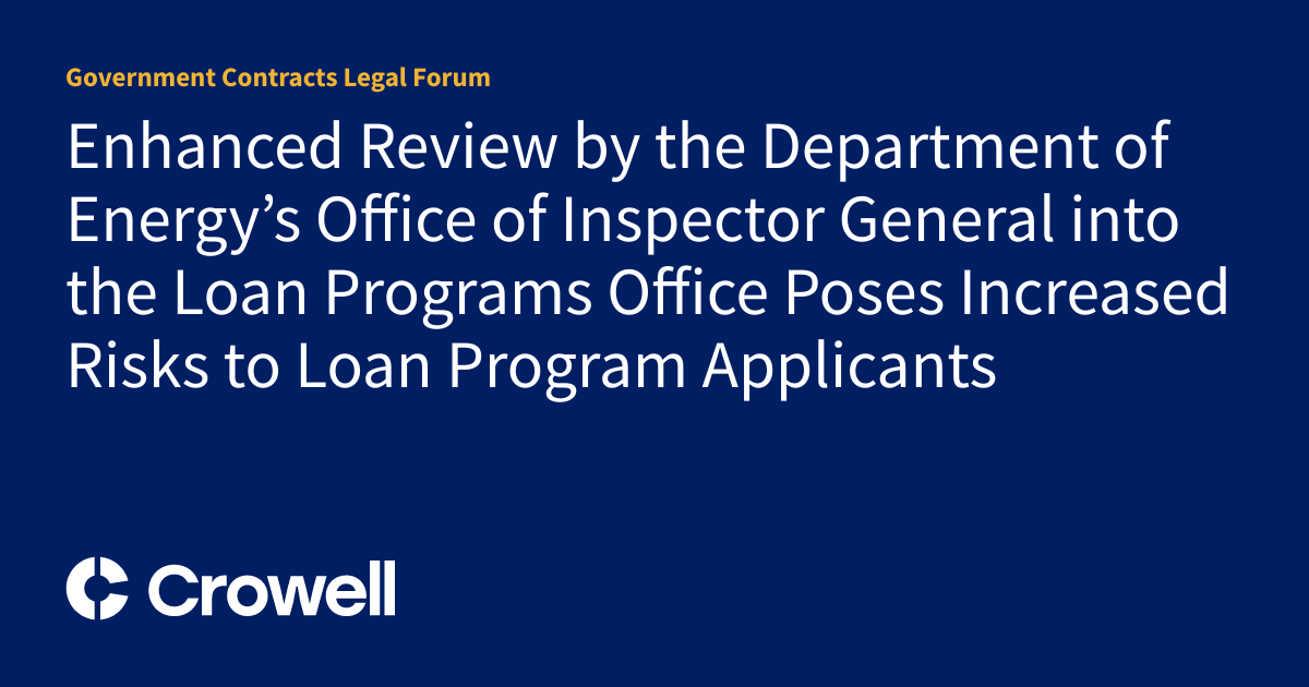 Enhanced Review by the Department of Energy’s Office of Inspector ...