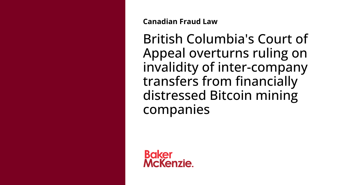 British Columbia's Court of Appeal overturns ruling on invalidity of ...