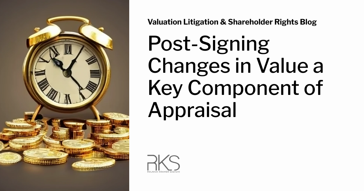 Post-Signing Changes in Value a Key Component of Appraisal | Valuation ...