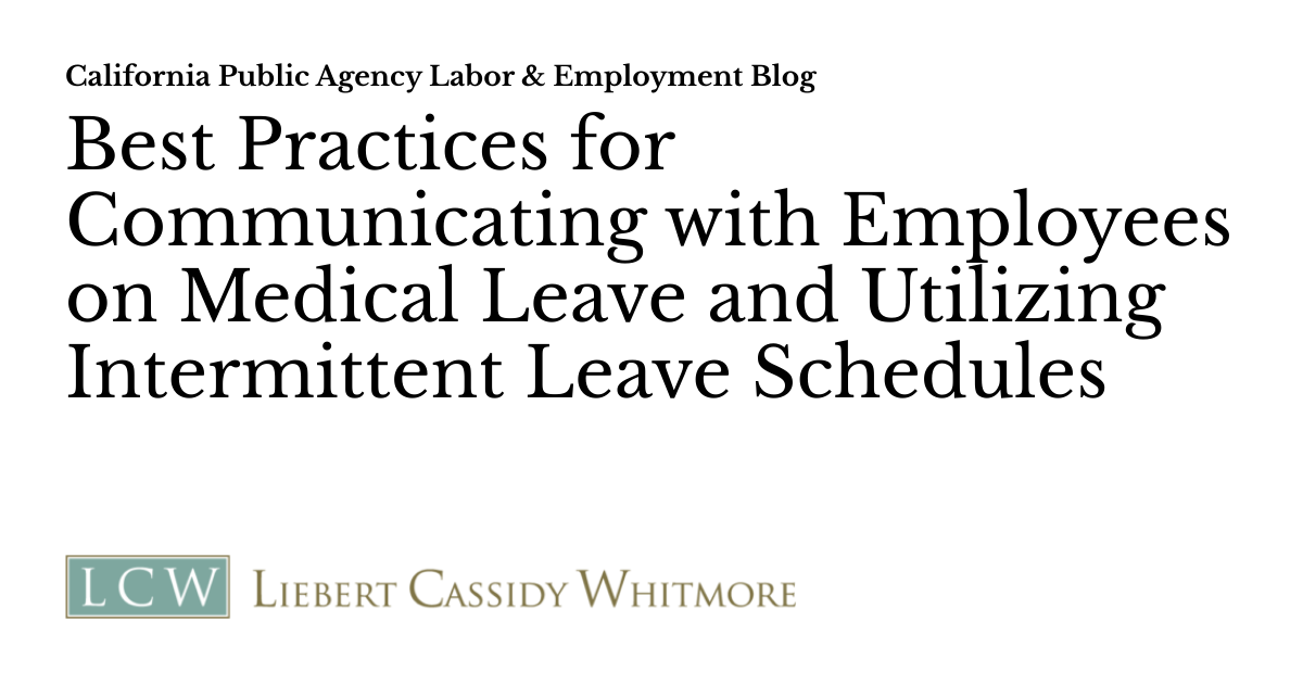 Best Practices for Communicating with Employees on Medical Leave and ...