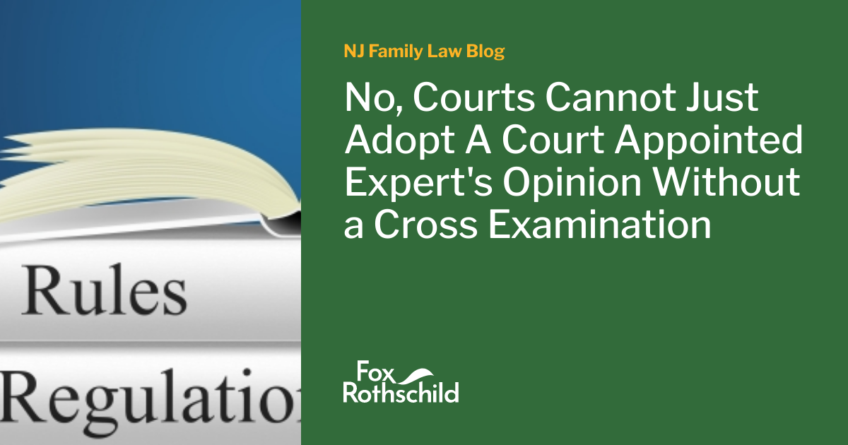 No, Courts Cannot Just Adopt A Court Appointed Expert's Opinion Without ...