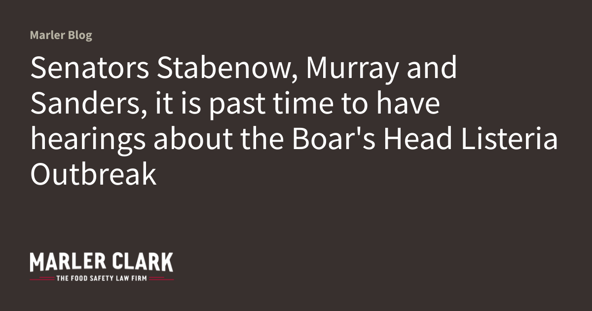 Senators Stabenow, Murray and Sanders, it is past time to have hearings ...