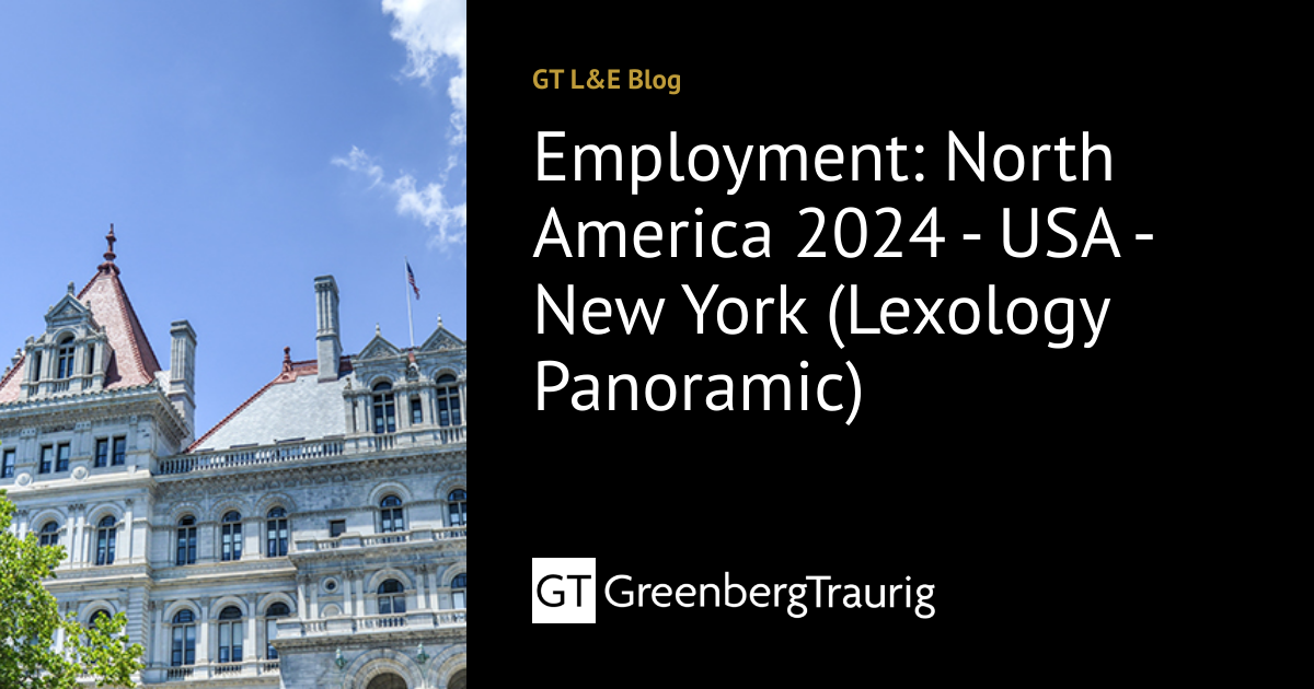 Employment: North America 2024 - USA - New York (Lexology Panoramic ...