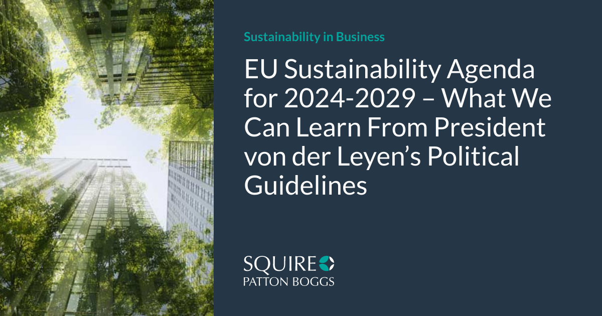 EU Sustainability Agenda for 2024-2029 – What We Can Learn From ...