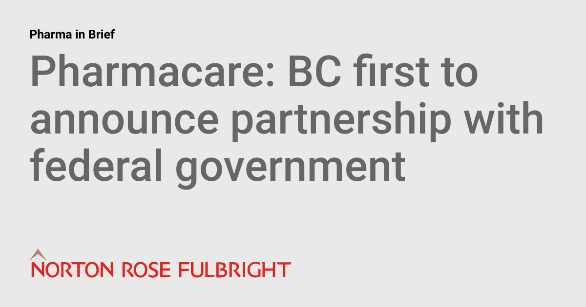 Pharmacare: BC first to announce partnership with federal government ...