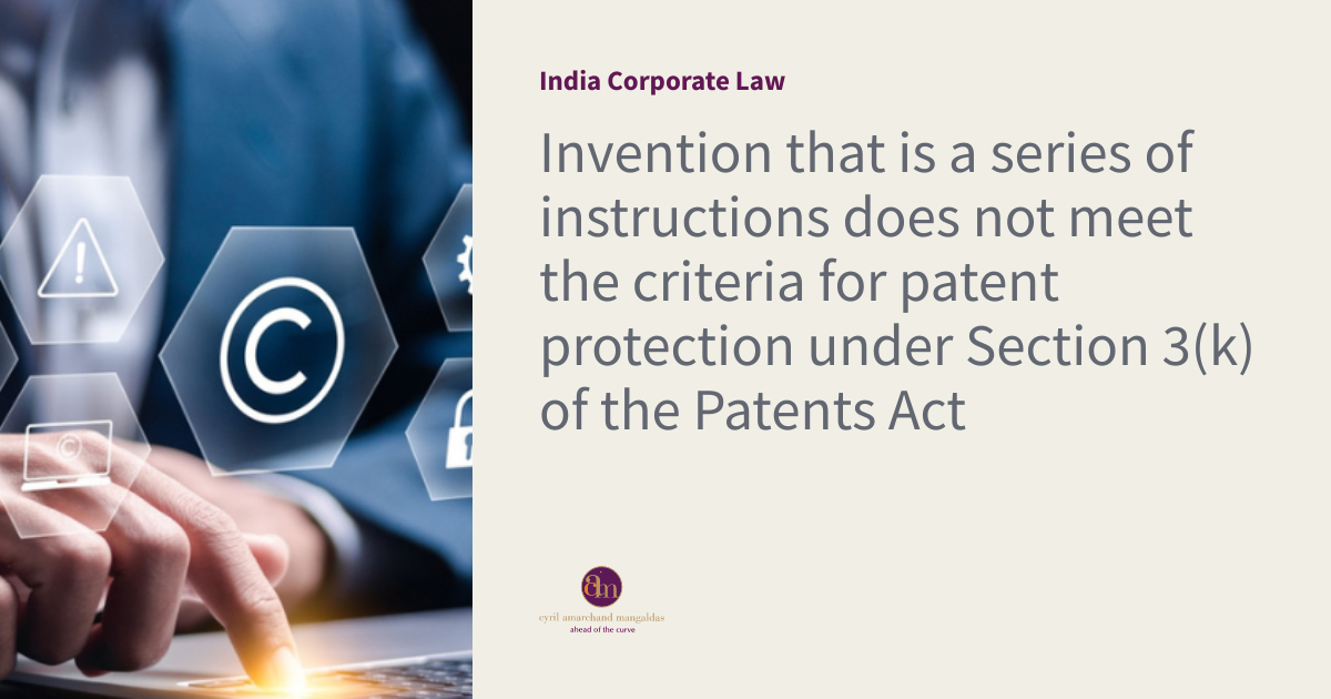 Invention that is a series of instructions does not meet the criteria ...