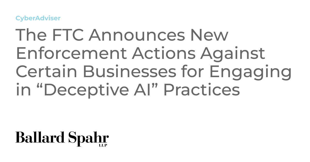 The FTC Announces New Enforcement Actions Against Certain Businesses ...