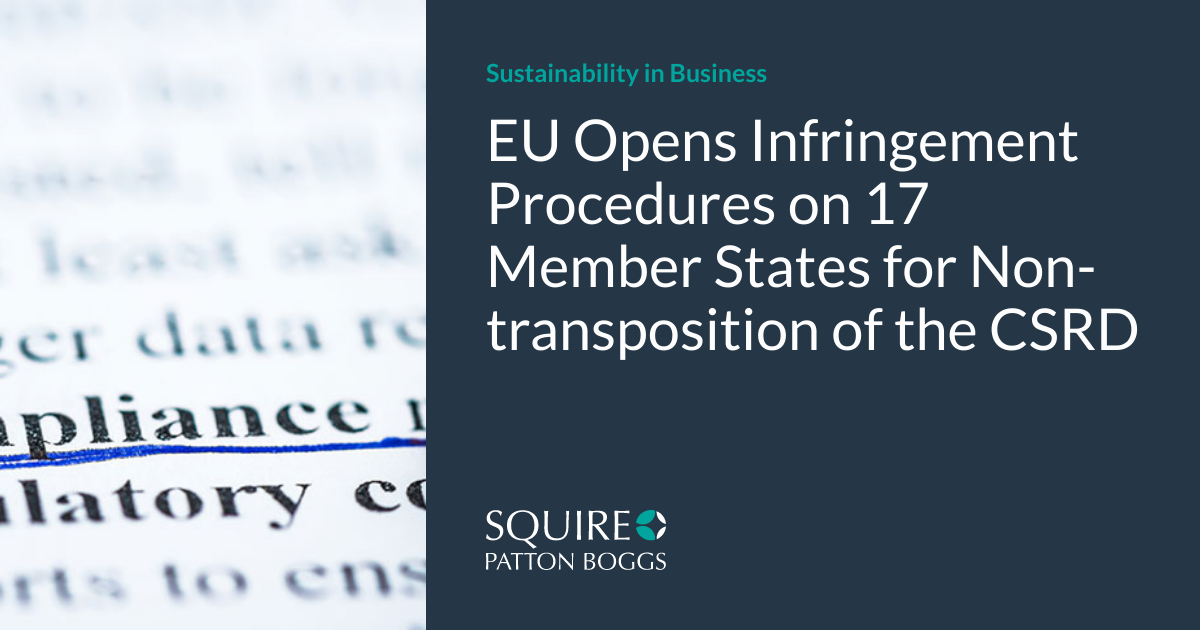 EU Opens Infringement Procedures on 17 Member States for Non ...