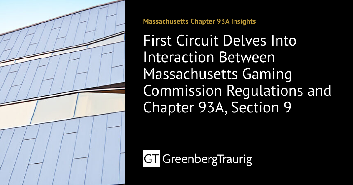First Circuit Delves Into Interaction Between Massachusetts Gaming ...