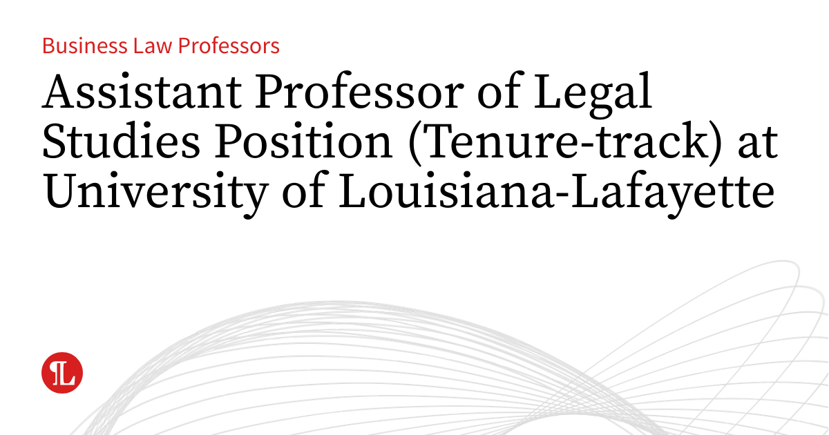 Assistant Professor of Legal Studies Position (Tenure-track) at ...