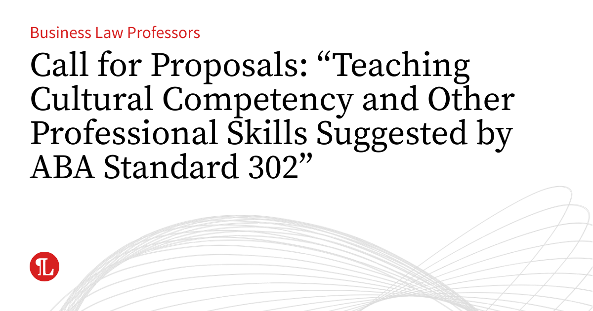 Call for Proposals: “Teaching Cultural Competency and Other ...