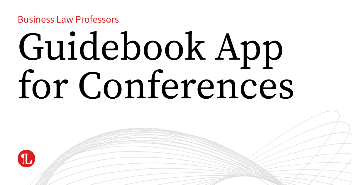 Guidebook App for Conferences | Business Law Prof Blog