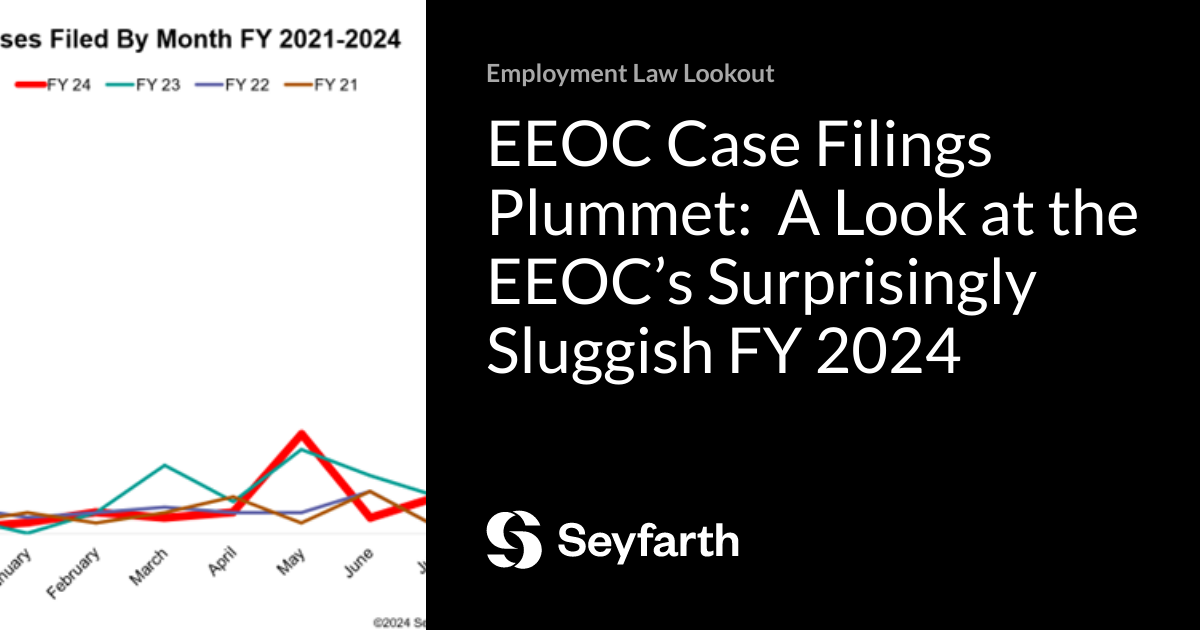 EEOC Case Filings Plummet: A Look at the EEOC’s Surprisingly Sluggish ...