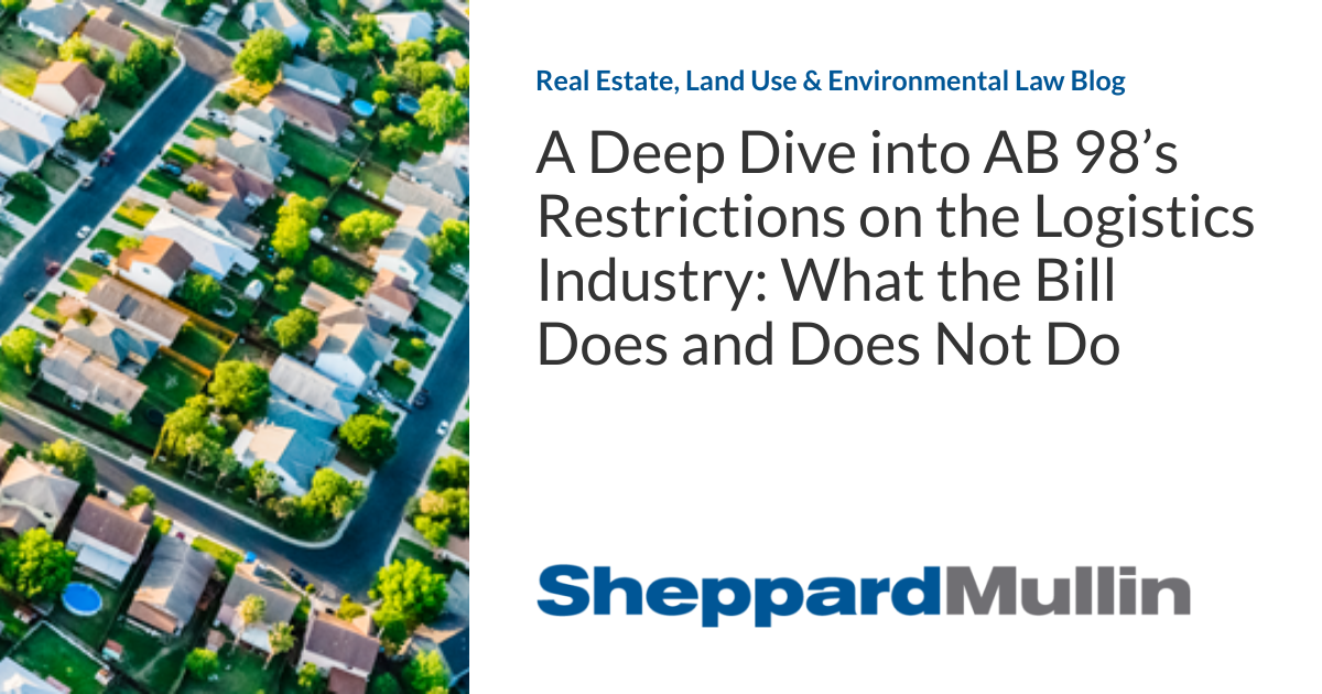 A Deep Dive into AB 98’s Restrictions on the Logistics Industry: What ...
