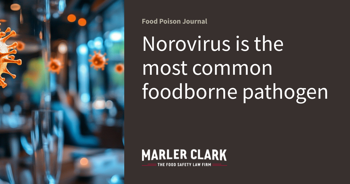 Norovirus is the most common foodborne pathogen | Food Poison Journal