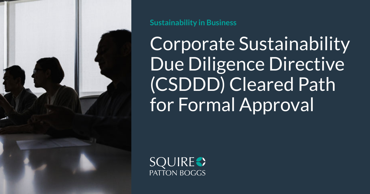 Corporate Sustainability Due Diligence Directive (CSDDD) Cleared Path ...